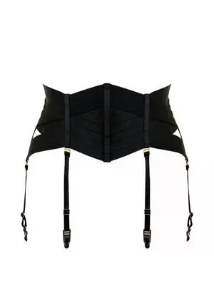 BORDELLE Signature Elastic Panelled Cincher - Black
