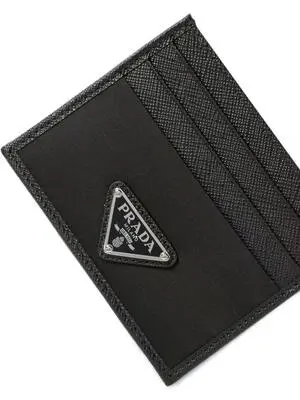 Prada Re-nylon And Saffiano Leather Card Holder