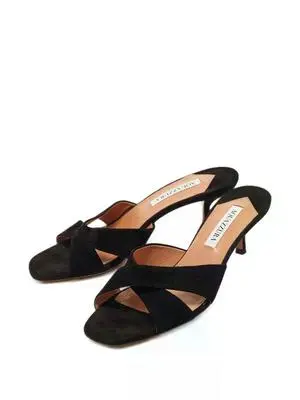 AQUAZZURA Crisscross Suede Sandals