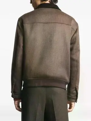 FAY Corduroy-collar Lobster-clasp Bomber Jacket