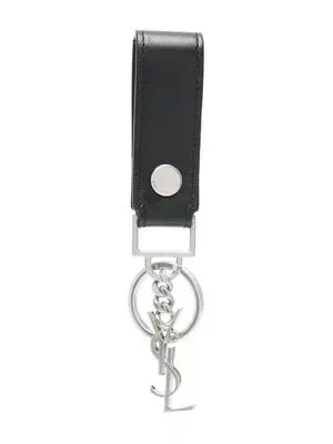Saint Laurent Monogram Leather Keyring