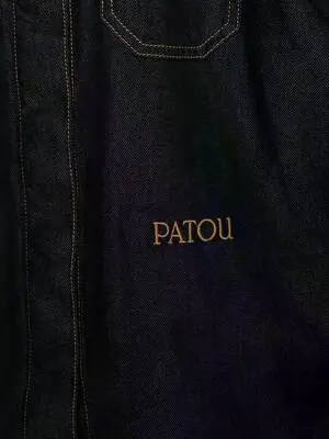 PATOU Knot-sleeve Denim Blouse