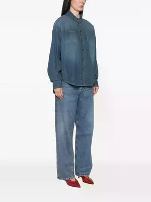 THE FRANKIE SHOP Deira Patch-pocket Denim Shirt
