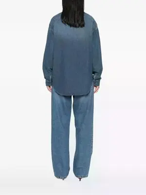 THE FRANKIE SHOP Deira Patch-pocket Denim Shirt