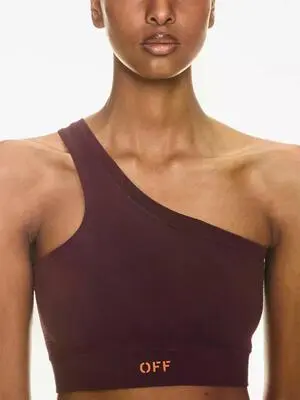 Off-White Off Stamp One-shoulder Sports Bra
