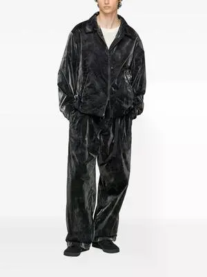 Y3 Marble-print Buckle-detail Jacket - Black
