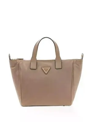 Guess Follie Logo-plaque Tote Bag - Neutrals