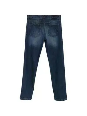 Kiton Faded Straight-leg Jeans