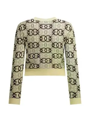 Pinko Monogram-pattern Sweater - Neutrals