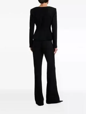 SELF-PORTRAIT Embellished-button Peplum Jumpsuit