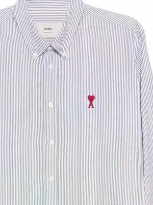 AMI Paris De Coeur Striped Shirt
