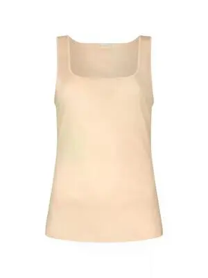 Liu Jo Logo-embroidered Scoop-neck Tank Top - Neutrals