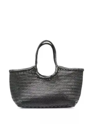Dragon Diffusion Big Nantucket Woven Leather Tote Bag - Black