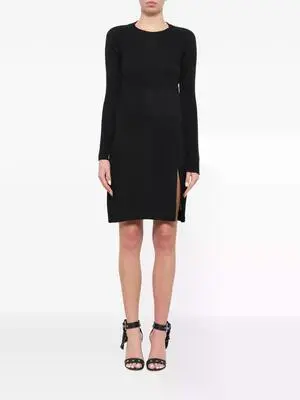 Neil Barrett Ribbed Side-slit Mini Dress