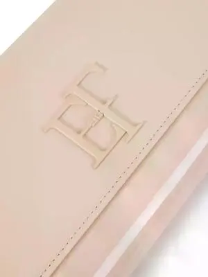 Elisabetta Franchi Patent Leather Clutch Bag - Neutrals