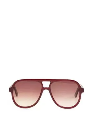 GOLDEN GOOSE Pilot Frame Sunglasses - Red