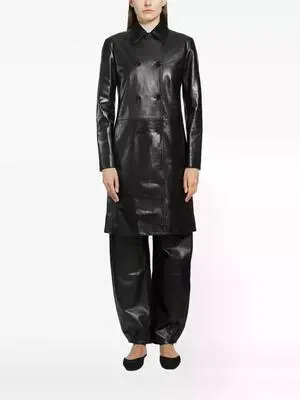 JIL SANDER Coat 88 Double-breasted Leather Coat