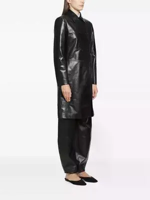 JIL SANDER Coat 88 Double-breasted Leather Coat