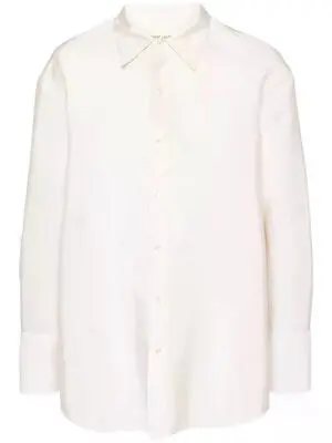 Saint Laurent Faille Button-up Shirt - Neutrals
