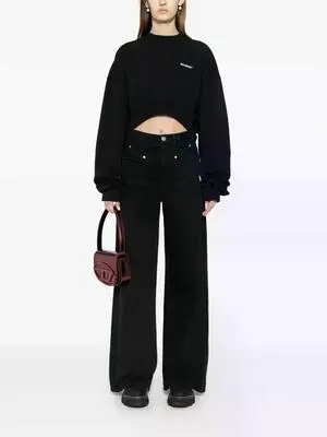 Off-White Logo-print Cropped Sweatshirt