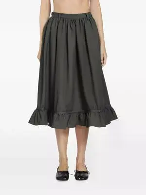 MAISON MARGIELA Gathered Ruffled Midi Skirt