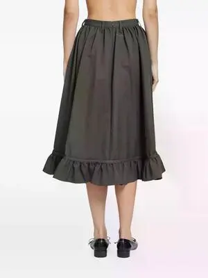MAISON MARGIELA Gathered Ruffled Midi Skirt
