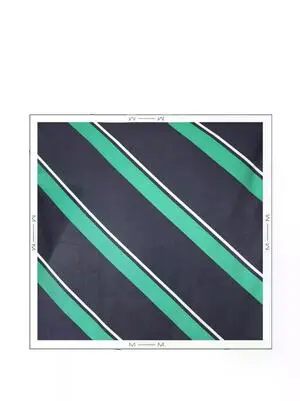 Max Mara Striped Silk Scarf - Blue