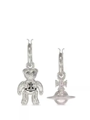VIVIENNE WESTWOOD Ruby Small Hoop Earrings - Silver