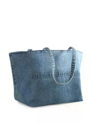 Alexander Wang Logo-embossed Denim Tote Bag