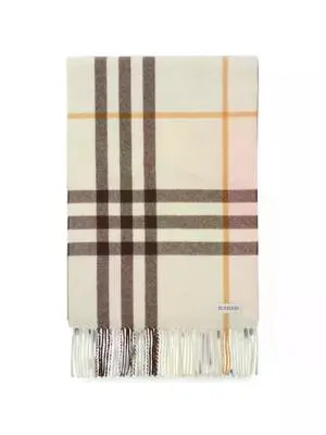 Burberry Gradient Check Cashmere Scarf - Neutrals