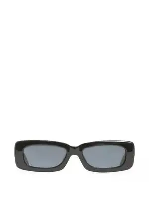 Attico Rectangle Frame Sunglasses With Gold-tone Logo - Black