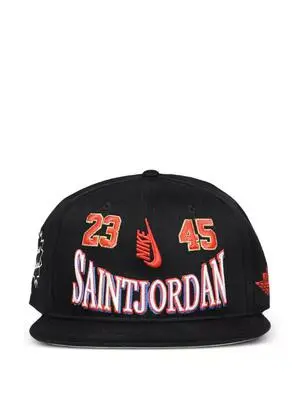 JORDAN Logo Embroidered Snapback Cap - Black