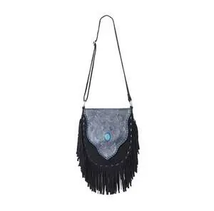 JODI LEE Benny Owl Bag Metallic Navy - Blue