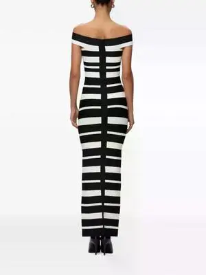 Herve Leger Kiva Striped Maxi Dress
