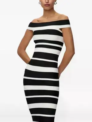 Herve Leger Kiva Striped Maxi Dress