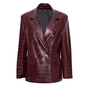 ARIANA BESTEPE Burgundy Leather Jacket