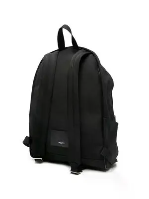 Saint Laurent City Backpack In Canvas, Nylon And Leather