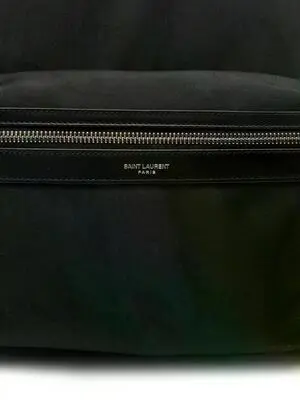 Saint Laurent City Backpack In Canvas, Nylon And Leather