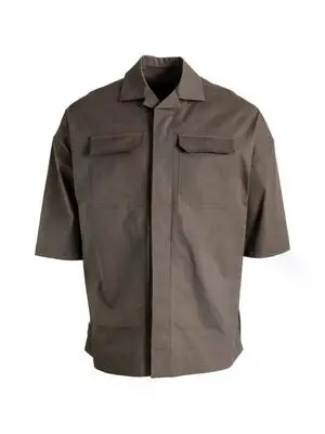 Rick Owens Short-sleeved Flap-pockets Shirt - Grey