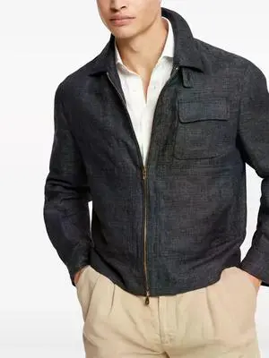 Brunello Cucinelli Slub-texture Linen Shirt Jacket