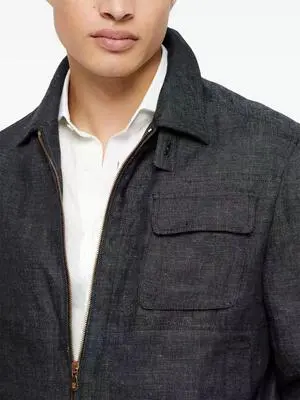 Brunello Cucinelli Slub-texture Linen Shirt Jacket