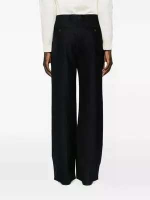SPINA Herringbone-pattern Wide-leg Trousers