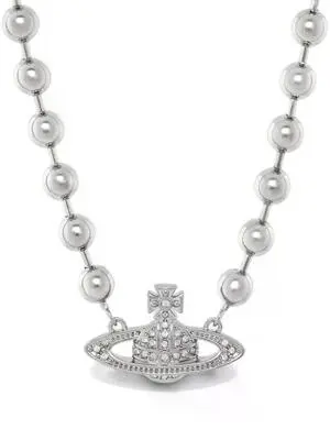 VIVIENNE WESTWOOD Man. Thames Mini Bas Relief Necklace - Silver