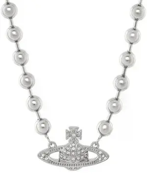 VIVIENNE WESTWOOD Man. Thames Mini Bas Relief Necklace - Silver