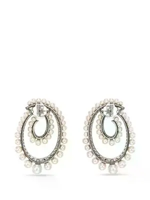 ANABELA CHAN Vortex Pearl And Diamond Earrings