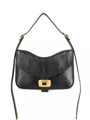 Balenciaga Medium Clicca Leather Shoulder Bag - Black