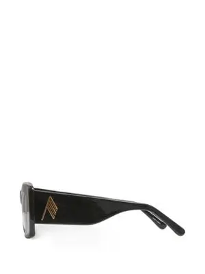 Attico X Linda Farrow Mini Marfa Rectangle-frame Sunglasses - Black