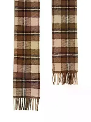 Woolrich Check-pattern Fringed-edge Scarf