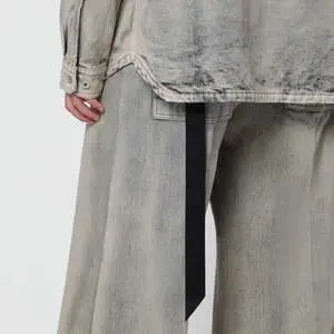 Rick Owens Oversized Shirt In Mineral Washed Denim