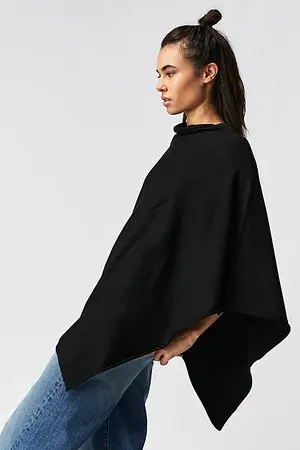 Free People Simply Triangle Poncho Jacket At - Black